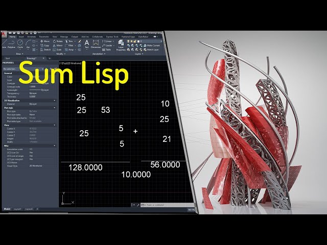 فیلم آموزشی Autocads Lisp Sum اعداد متن اتوکد فیلم های اتوکد