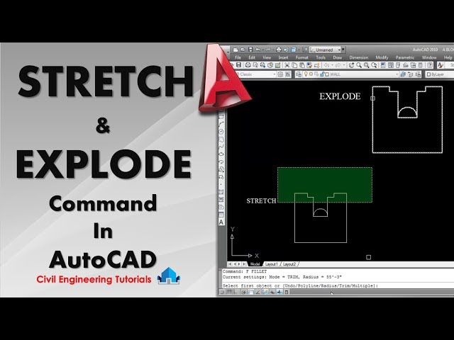 فیلم آموزشی: autocad #16 - نحوه استفاده از دستور stretch & explode در اتوکد | اصول اتوکد - فیلم ...