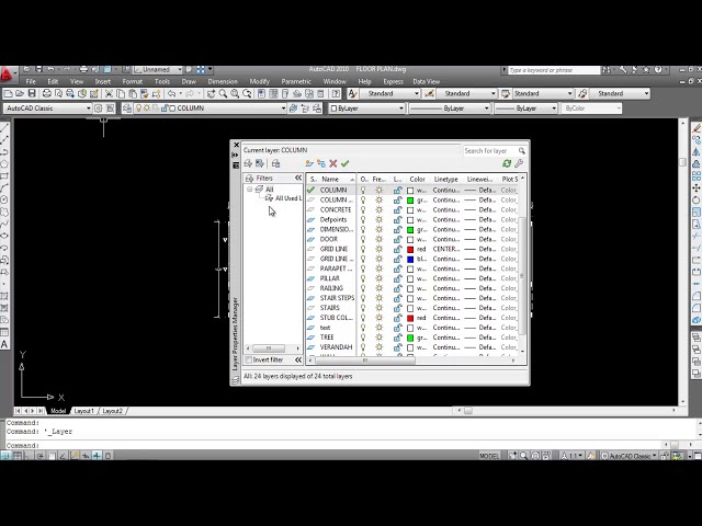 فیلم آموزشی Autocad 31 نحوه استفاده از دستور لایه در اتوکد قسمت 2
