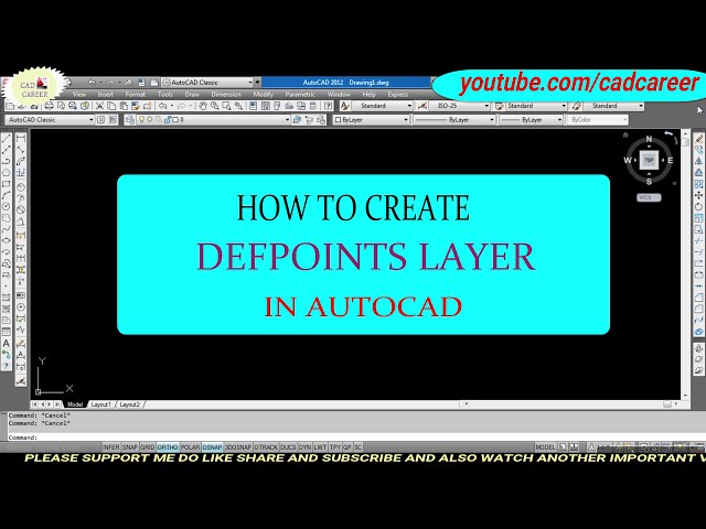 فیلم آموزشی: نحوه ایجاد لایه defpoints در اتوکد | شغل CAD - فیلم های اتوکد