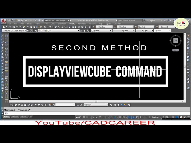 فیلم آموزشی: فعال یا غیرفعال کردن viewcube در اتوکد | نمایش مکعب گم شده | تنظیمات viewcube ...