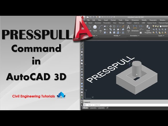 فیلم آموزشی: autocad #38 - نحوه استفاده از دستور presspull در اتوکد 3d | اتوکد 2017 | اصول اتوکد ...