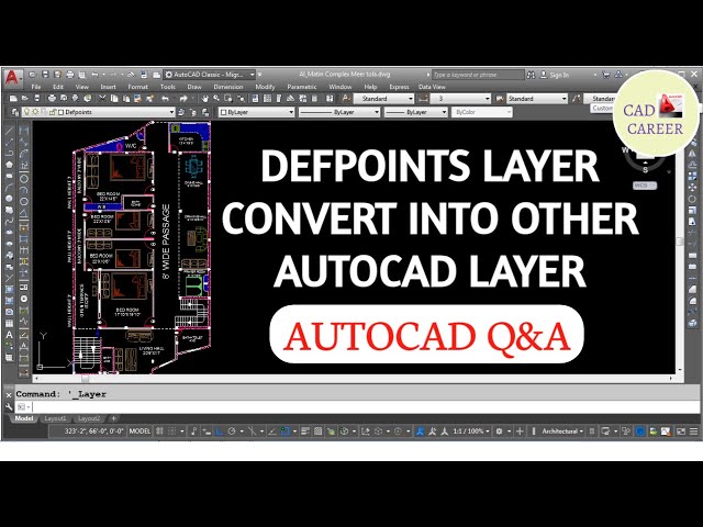 فیلم آموزشی: لایه autocad defpoints به لایه دیگر autocad تبدیل می شود | اتوکد پرسش و پاسخ قسمت 1 ...