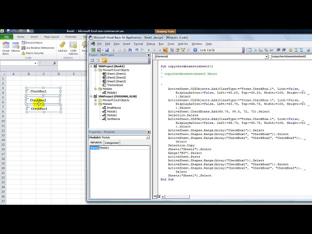 فیلم آموزشی: چک باکس های متعدد یا کنترل های Activex را در Excel VBA کپی کنید با زیرنویس فارسی ...