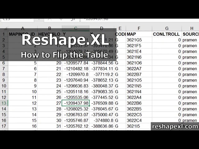 فیلم آموزشی: نحوه برگرداندن جدول اکسل | Reshape.XL - فیلم های آموزش اکسل Excel