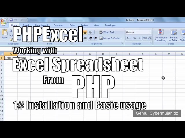 فیلم آموزشی: PHPExcel: کار با صفحه گسترده اکسل در PHP شماره 1 نحوه نصب و آزمایش php excel با ...