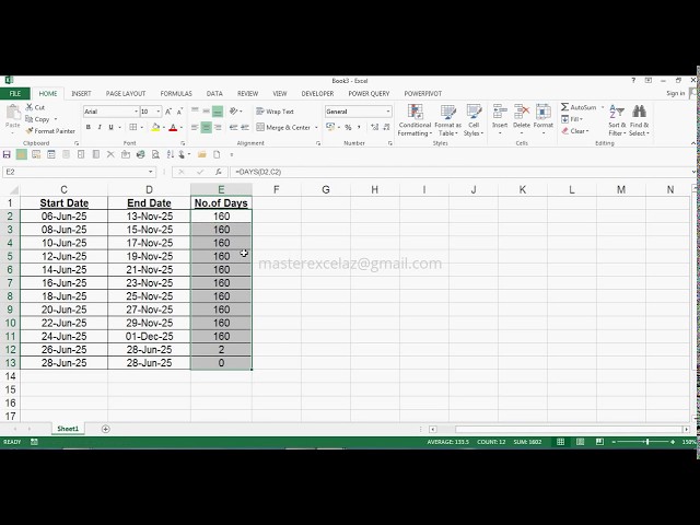 فیلم آموزشی: نحوه محاسبه تعداد روز بین دو تاریخ در MS Excel 2013 - فیلم های آموزش اکسل Excel