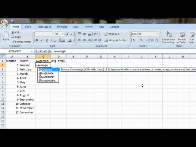 فیلم آموزشی: نحوه محاسبه میانگین ماهانه در اکسل - فیلم های آموزش اکسل Excel