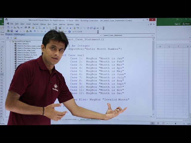 فیلم آموزشی Excel Vba بیانیه موردی را انتخاب کنید فیلم های آموزش اکسل Excel