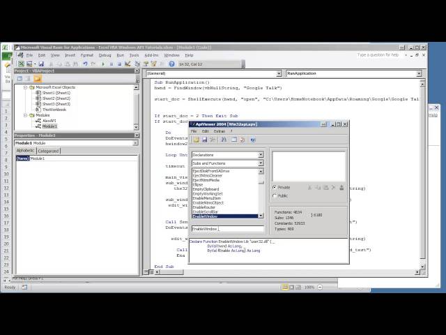 فیلم آموزشی Vba Excel Windows Api V104 فعال کردن و کلیک کردن دکمه