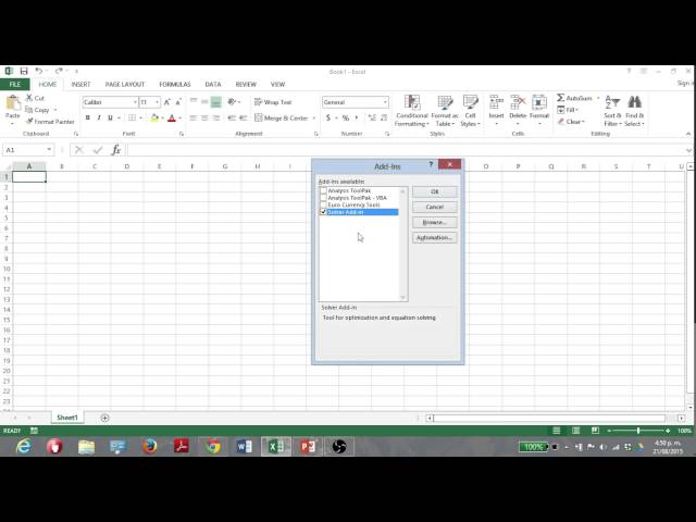 فیلم آموزشی: چگونه حل کننده و ماکروها را برای Excel 2013 فعال کنیم با زیرنویس فارسی - فیلم های ...