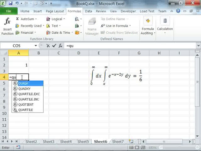 فیلم آموزشی: محاسبه انتگرال های متعدد در اکسل توسط تابع ()QUADF ExceLab. با زیرنویس فارسی - فیلم ...