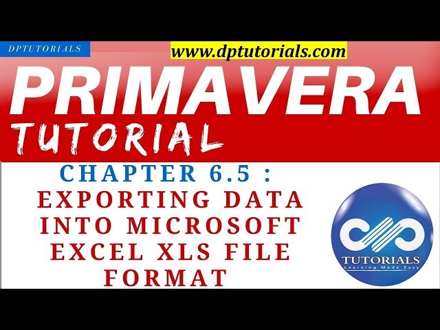 فیلم آموزشی: آموزش های Primavera P6: فصل - 6.5: صادرات داده ها به فرمت فایل Microsoft Excel XLS ...