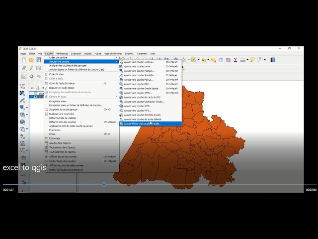 فیلم آموزشی: EXCEL Vers Shapefile (CSV به SHP) QGis - فیلم های آموزش اکسل Excel