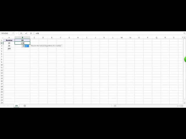 فیلم آموزشی: عملکرد Excel LN - نحوه استفاده از تابع LN - فیلم های آموزش اکسل Excel