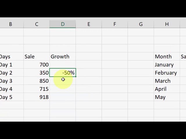 فیلم آموزشی نحوه محاسبه درصد رشد روزانه ماهانه در Ms Excel آسان