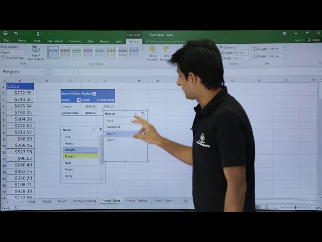 فیلم آموزشی Ms Excel Pivot Table Slice فیلم های آموزش اکسل Excel