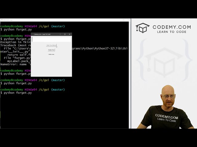 فیلم آموزشی Remove Labels Python Tkinter Gui Tutorial 41 با زیرنویس فارسی فیلمهای Python