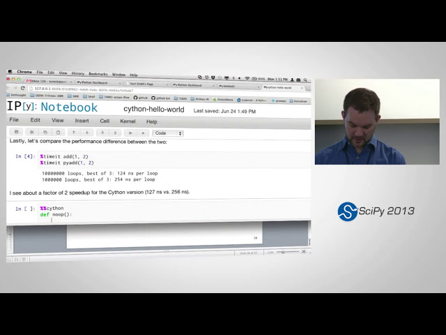 فیلم آموزشی Cython Speed Python And Numpy Pythonize C C And Fortran Scipy2013 Tutorial