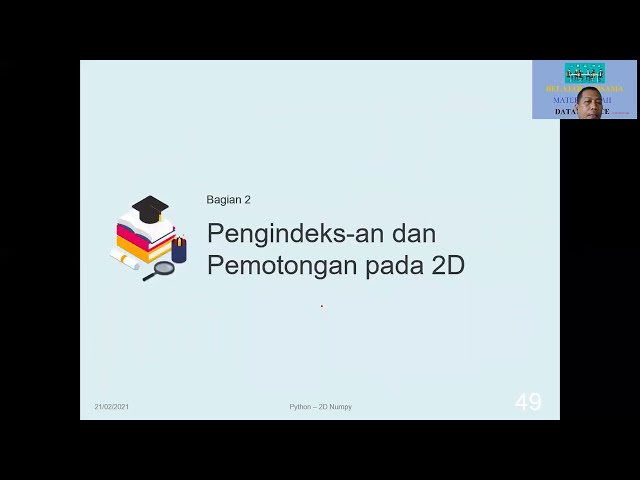 فیلم آموزشی پایتون در حال کار با Numpy 2d Datascience Numpy 2dimensi Python با زیرنویس
