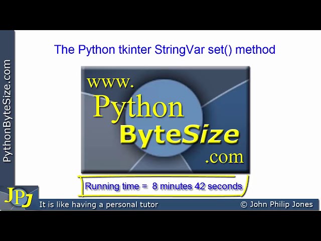 فیلم آموزشی متد Python Tkinter Stringvar Set با زیرنویس فارسی فیلمهای Python ویدئو های