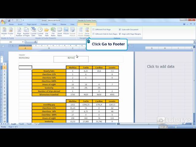 فیلم آموزشی چگونه با Excel 2007 هدر و پاورقی اضافه کنیم؟ فیلم های