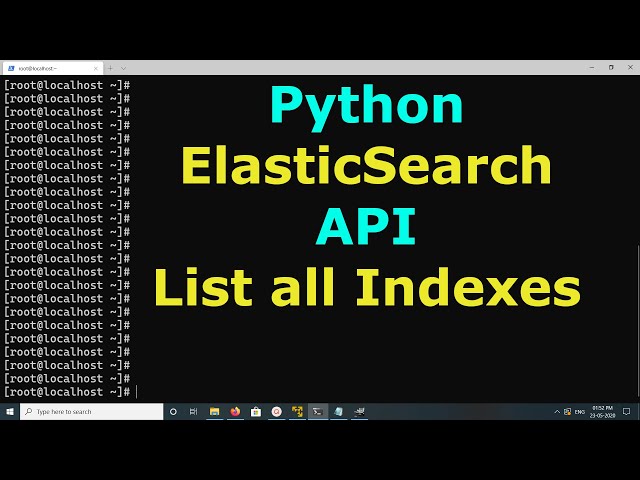 فیلم آموزشی: Python ElasticSearch API همه فهرست ها را فهرست می کند با زیرنویس فارسی - فیلمهای ...