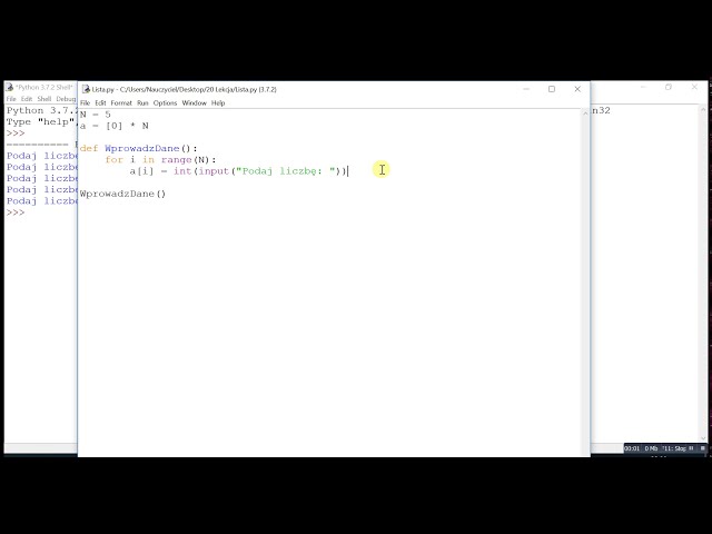 فیلم آموزشی Python Cw6 داده ها را از لیست روی صفحه قرار می دهیم 
