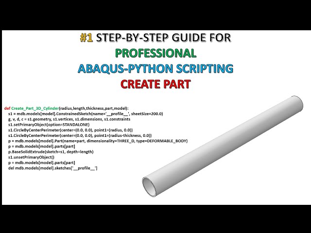 فیلم آموزشی: راهنمای گام به گام شماره 1 برای اسکریپت نویسی حرفه ای ABAQUS-Python - ایجاد قسمت ...