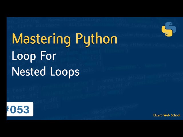 فیلم آموزشی Python را به زبان عربی 053 یاد بگیرید Loop For Nested Loop فیلمهای Python