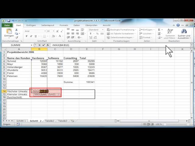 فیلم آموزشی عملکرد اکسل Mittelwert Max و Min با زیرنویس فارسی فیلم های آموزش اکسل Excel