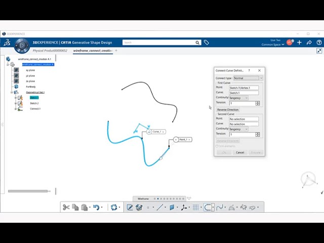 فیلم آموزشی: نحوه استفاده از ابزار Connect Curve در Generative Shape Design | 3DEXPERIENCE CATIA ...