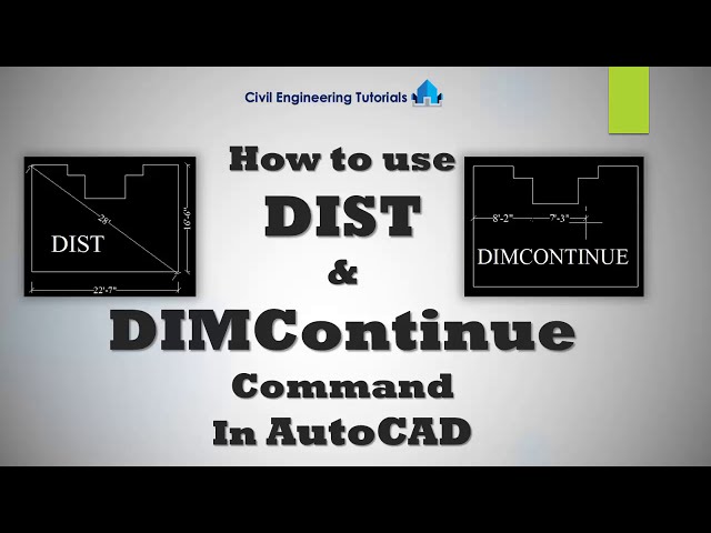 فیلم آموزشی: autocad #15 - نحوه استفاده از دستورات dist & dimcontinue ...