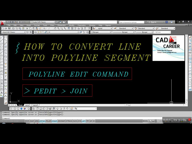 فیلم آموزشی: دستور ویرایش چند خطی | دستور pedit | تبدیل خطوط به پلی ...