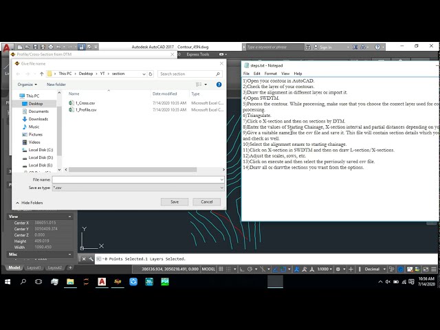 فیلم آموزشی: مقاطع عرضی از خطوط در اتوکد (با استفاده از sw dtm) #مقاطع ...