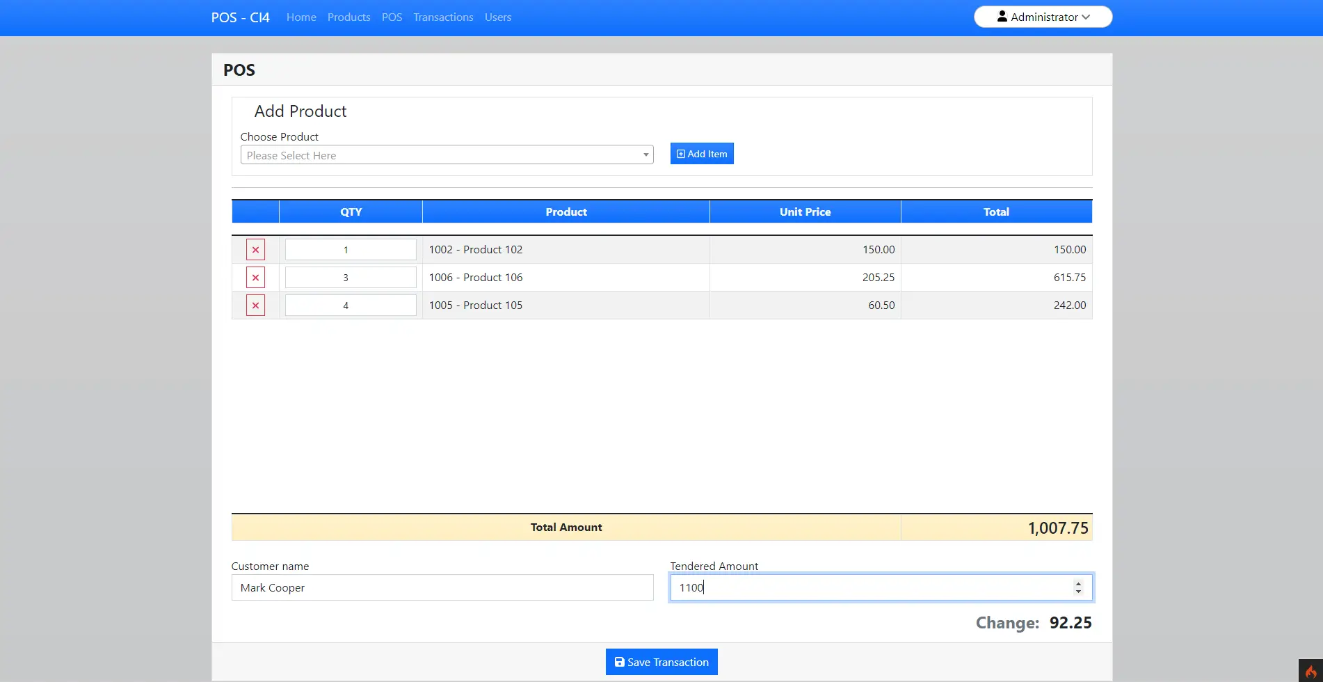 POS – سیستم نقطه فروش در PHP با استفاده از سورس کد CodeIgniter 4 ...