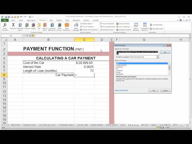 فیلم آموزشی: با استفاده از کادر گفتگوی Insert Function Excel با زیرنویس ...