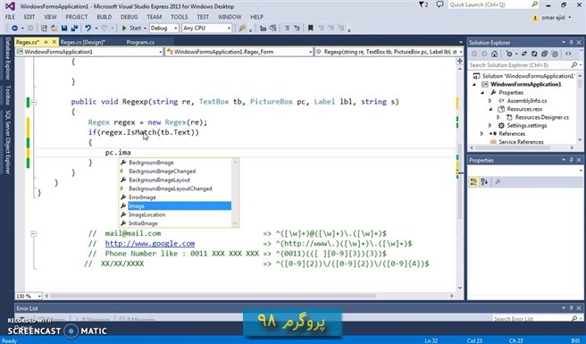 فیلم آموزش استفاده از Regex یا Regular Expressions با سی شارپ #C ...