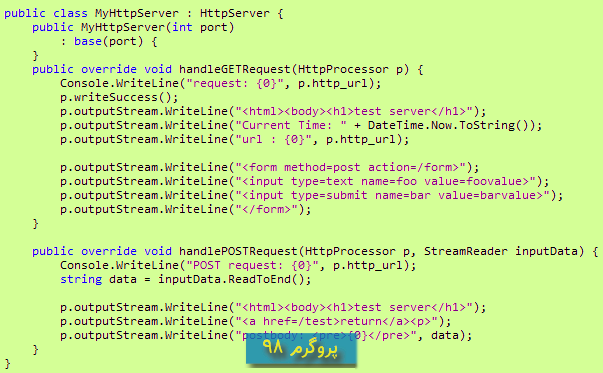 دانلود سورس کد پروژه HTTP Server و پاسخ دادن به HTTP requests در سی ...