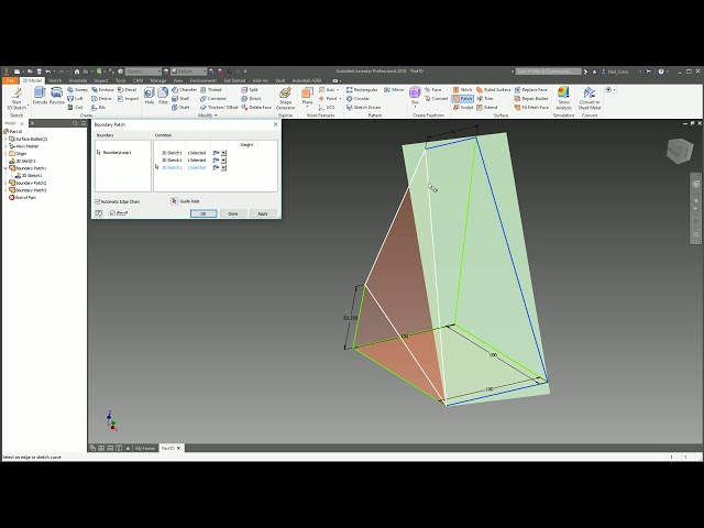 فیلم آموزشی: تبدیل طرح سه بعدی Wireframe به جامد | Autodesk Inventor با ...